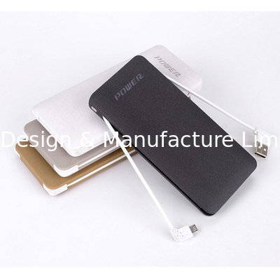 universal portable plastic power banks with built-in cable supplier