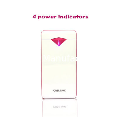 private design 8000mah real capacity power bank built-in cables with led light and 4 power indicators supplier