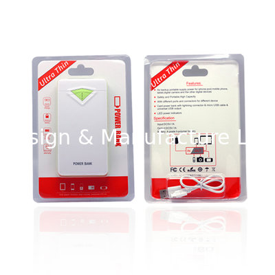 private design 8000mah real capacity power bank built-in cables with led light and 4 power indicators supplier