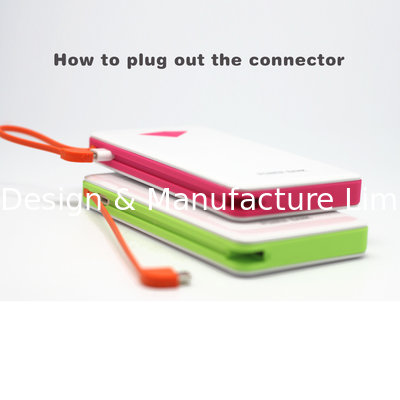 private design 8000mah real capacity power bank built-in cables with led light and 4 power indicators supplier