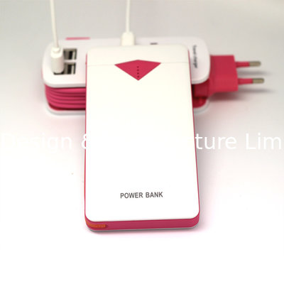 private design 8000mah real capacity power bank built-in cables with led light and 4 power indicators supplier