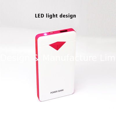 private design 8000mah real capacity power bank built-in cables with led light and 4 power indicators supplier