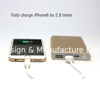 aluminum metal case 8000mah real capacity power bank dual output supplier