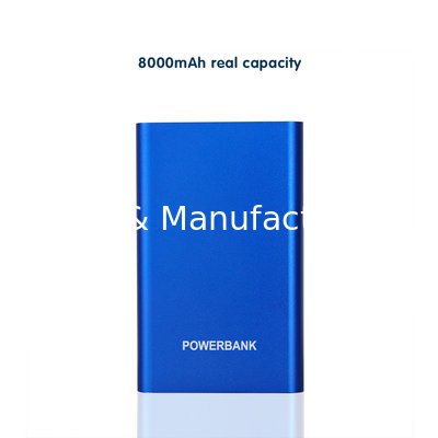 aluminum metal case 8000mah real capacity power bank dual output supplier