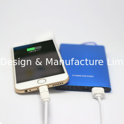 aluminum metal case laser printing logo power bank with 4 power indicators keychain supplier