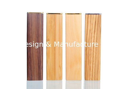 Fashion slim round wooden power bank 2600mah portable power bank supplier
