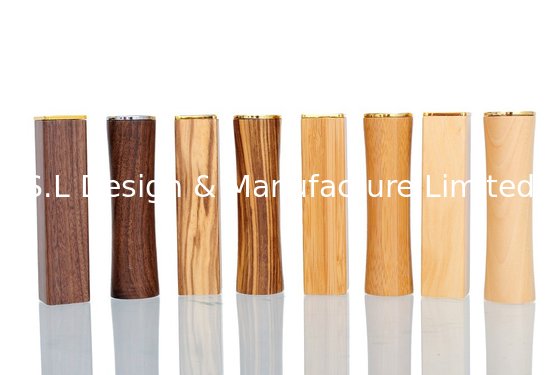 Fashion slim round wooden power bank 2600mah portable power bank supplier