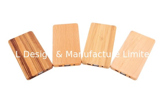 wooden power bank 4000mah portable backup battery charger supplier