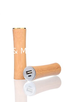 creative portable wood power bank 2600mah universal bamboo phone charger supplier