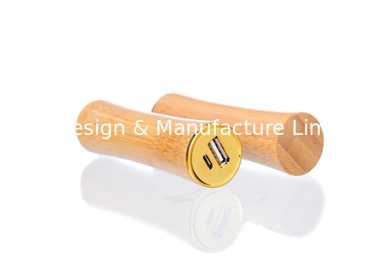 creative portable wood power bank 2600mah universal bamboo phone charger supplier