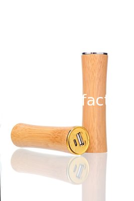 creative portable wood power bank 2600mah universal bamboo phone charger supplier
