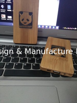 Custom engrave logo Fashion Wood Bamboo Design Super Slim 4000mAh Power Bank For iPhone Smartphone Tablet supplier