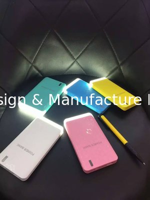 newest plastic colorful 4000mah 6000mah 8000mah bright light power banks supplier