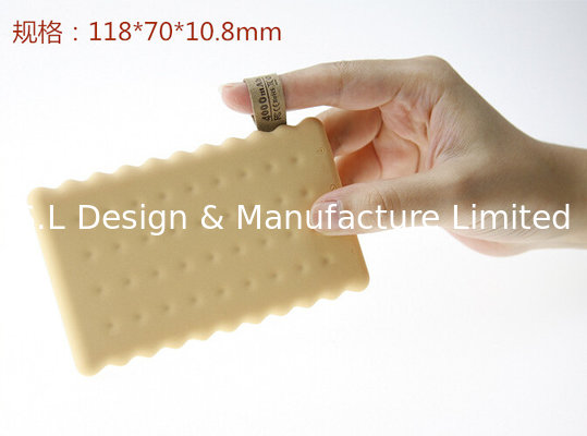 promotional gift 4000mah food biscuit shaped power banks supplier