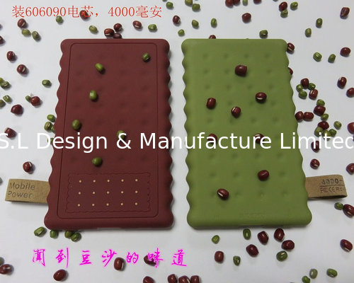promotional gift 4000mah food biscuit shaped power banks supplier