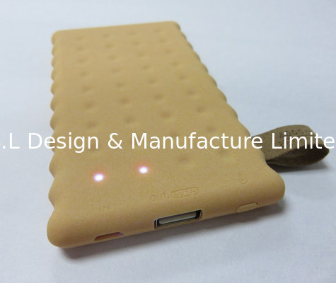 promotional gift 4000mah food biscuit shaped power banks supplier