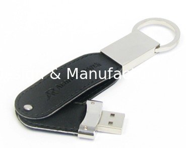 High quality genuine leather USB Flash Memory usb flash drive with embossed stamp logo supplier