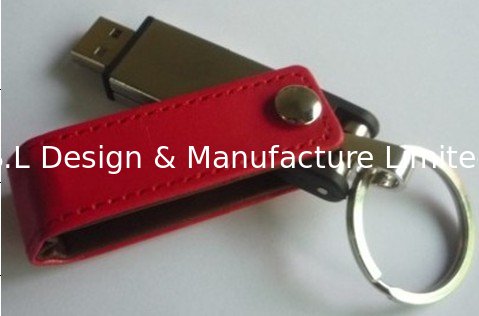 High quality genuine leather USB Flash Memory usb flash drive with embossed stamp logo supplier