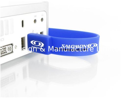 Bracelet usb flash memory with various colors and customized logo supplier