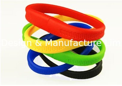 Bracelet usb flash memory with various colors and customized logo supplier