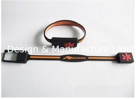 Bracelet usb flash memory with various colors and customized logo supplier