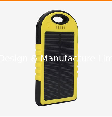 mini waterproof camping solar power bank with led light supplier
