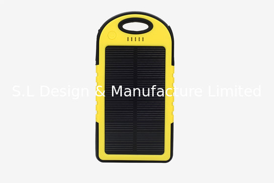 mini waterproof camping solar power bank with led light supplier