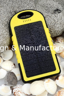 mini waterproof camping solar power bank with led light supplier
