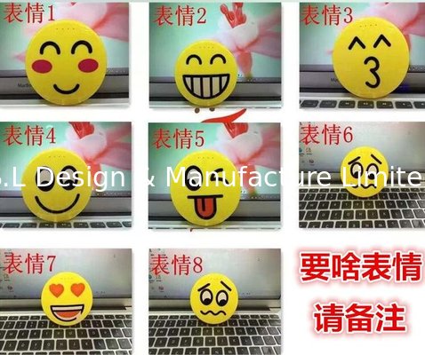 OEM printed customers' logo plastiic ABS gift emoji face expression 4000mah 4400mah 5200mah cell phone mobile phone char supplier