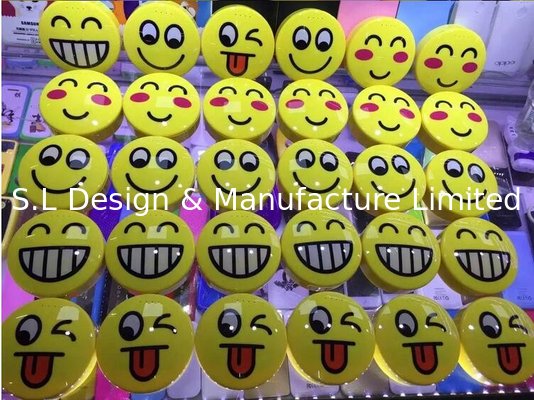 OEM printed customers' logo plastiic ABS gift emoji face expression 4000mah 4400mah 5200mah cell phone mobile phone char supplier