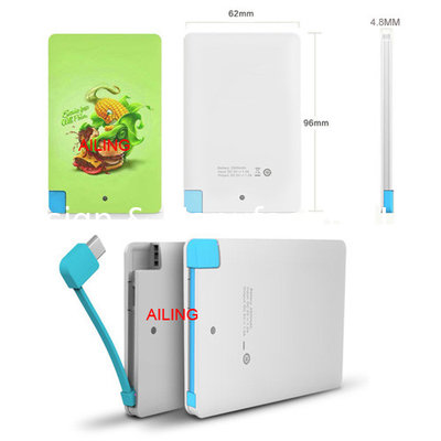 Hottest China accessories OEM Customized wholesale credit card power banks 2500mah battery power bank supplier