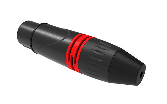 3-Pin XLR Female Cable Connector Black plated With Color Ring supplier