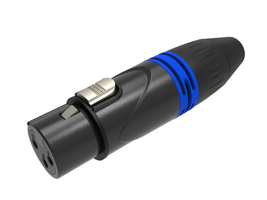 3-Pin XLR Female Cable Connector Black plated With Color Ring supplier