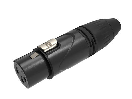 3-Pin XLR Female Cable Connector Black plated With Color Ring supplier