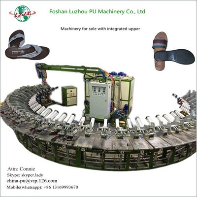 36 work station semi-automatic polyurethane slipper foam soles shoe making machine