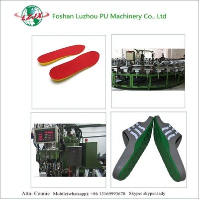 semi-automatic sole with integrated upper foam soles PU sole making machine