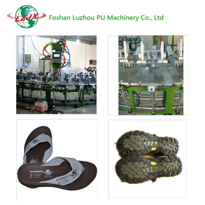 36 work station semi-automatic polyurethane slipper foam soles shoe making machine