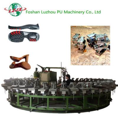 PU Rotary Pouring Semi-automatic Outsole Insole Making Safety Sports Shoe Machinery
