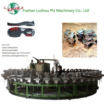 Two Color PU Injection Molding Machinery Making Sandals Machine