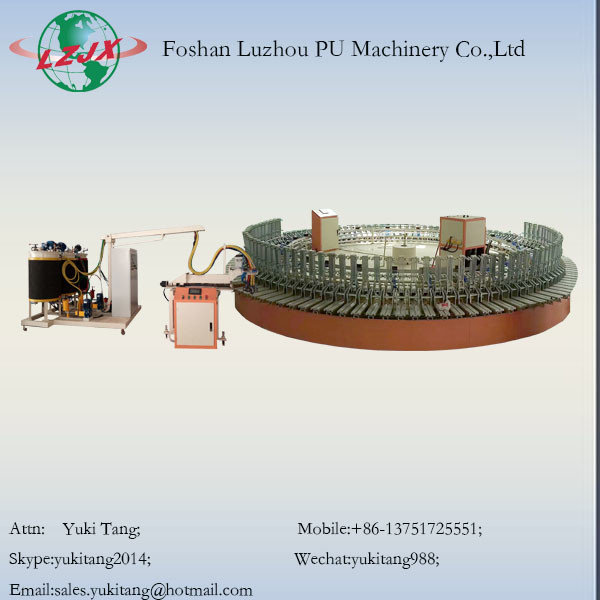 PU injection shoe moulding machine Shoes making machine with 60 stations automatic production line