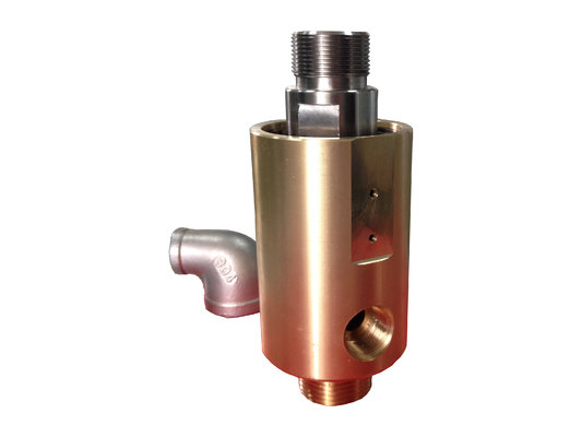 Direct connection copper rotary unions for air NPT thread with a elbow