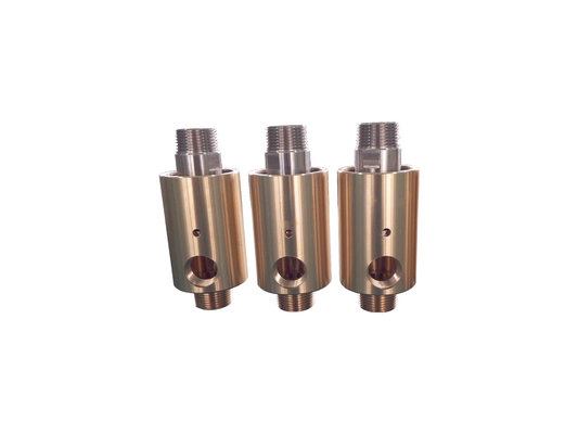 Direct connection copper rotary unions for air NPT thread with a elbow