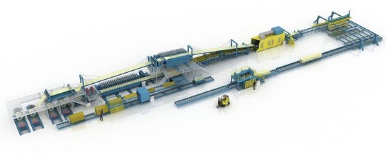 Línea de producción de panel sándwich de lana mineral