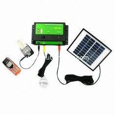 China portable solar system with LED light and phone charger supplier