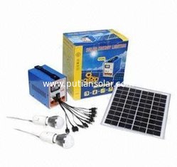 China 6W portable solar lighting system with phone charger supplier