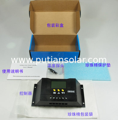 30A CM3024Z PWM Solar Charge Controller Regulators LCD Display supplier