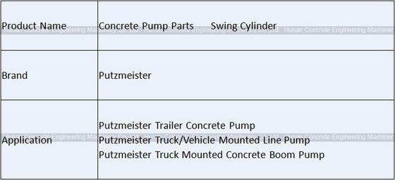 Concrete Pump Parts Putzmeister Plunger Cylinder Swinging Cylinder for Truck-Mounted Concrete Pump