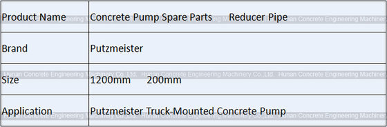 Concrete Pump Parts Putzmeister Reducer Pipe 1200mm