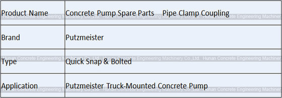 Concrete Pump Parts Putzmeister Fixed Snap and Adjustable Snap Pipe Clamp Coupling SK148