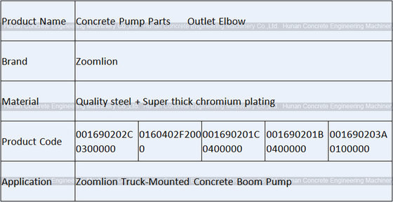 Sell Catcrete Concrete Pump Parts Zoomlion NO.1 Outlet Elbow For Truck-Mounted Concrete Boom Pump